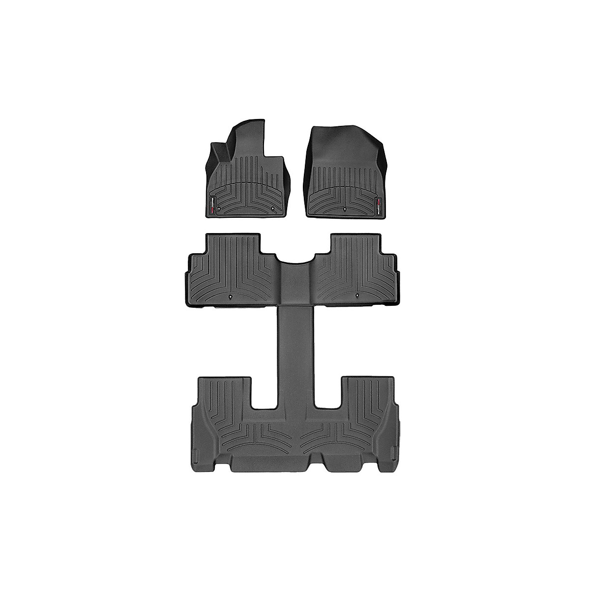 WeatherTech Custom Fit FloorLiners for Hyundai Palisade - Full Set (441578-1-2-3), Black