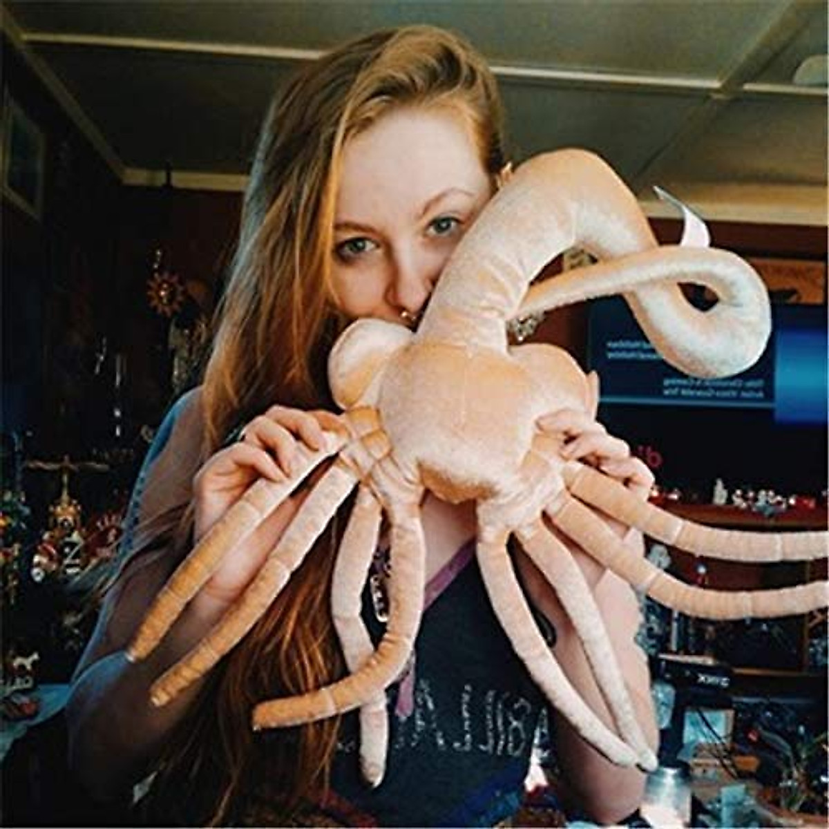 Liuyb Alien Facehugger Figure Toy Plush Facehugger Stuffed Toy Creative Soft Animal Plush Doll with Adjustable Paw
