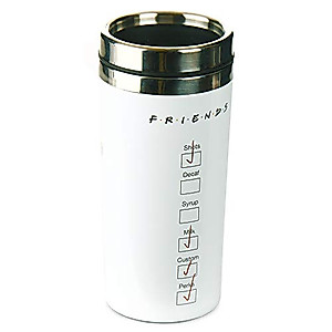 Paladone FRIENDS Central Perk Travel Mug, Insulated Stainless Steel, 450ml
