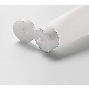 ericotry 6pcs 150ml/5oz Clear Plastic Cosmetic Soft Tubes Empty Squeeze Bottles with Flip Cap Refillable Makeup Containers Portable Cosmetics Travel Set for Girls Women