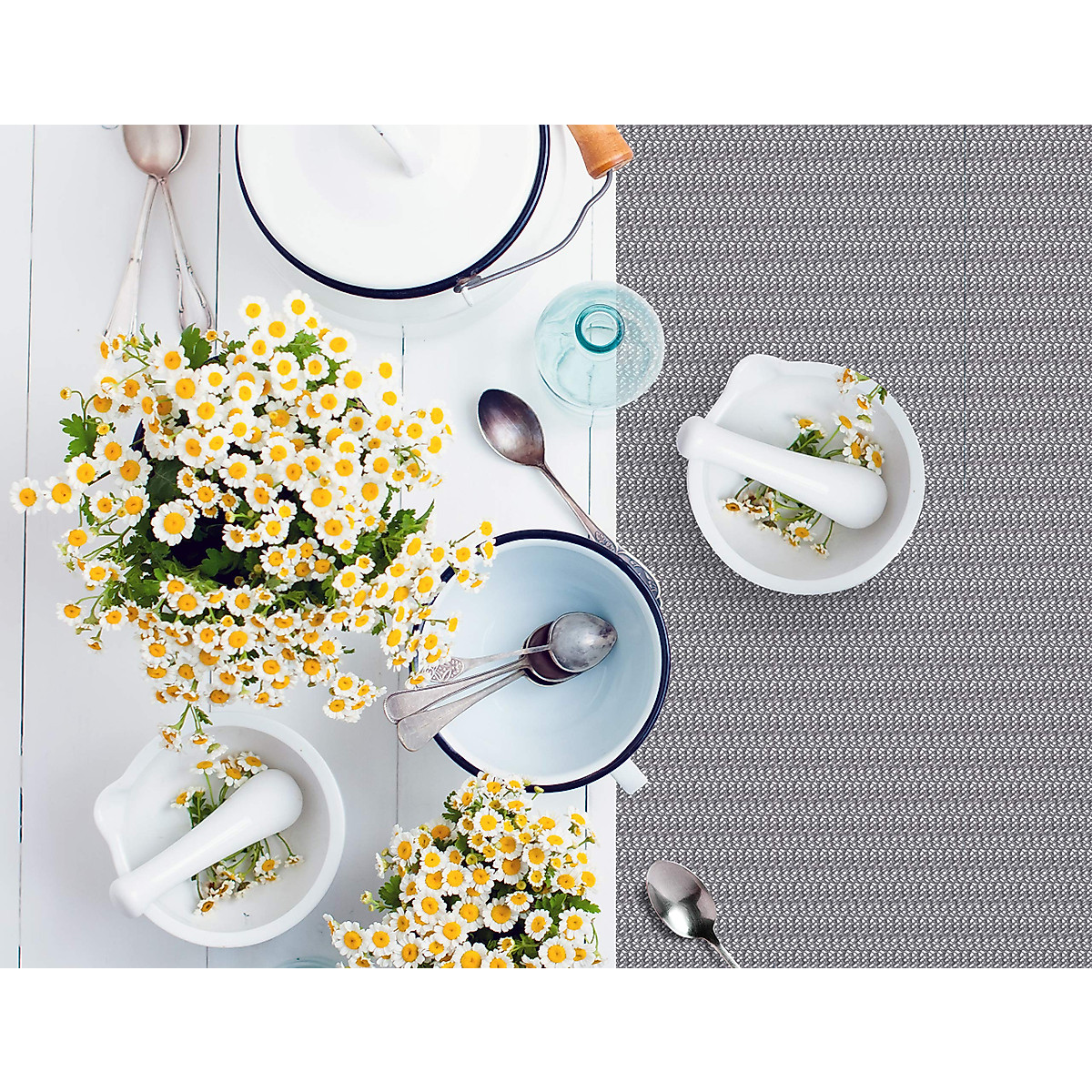 Con-Tact Brand Grip Classic Non-Adhesive Shelf, Cabinet and Drawer Liner, 12" x 5', Alloy, 6 Rolls