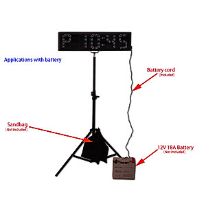 EU 5" 5 Digits RGB(7 Colors) LED Race Timing Clock for Running Events