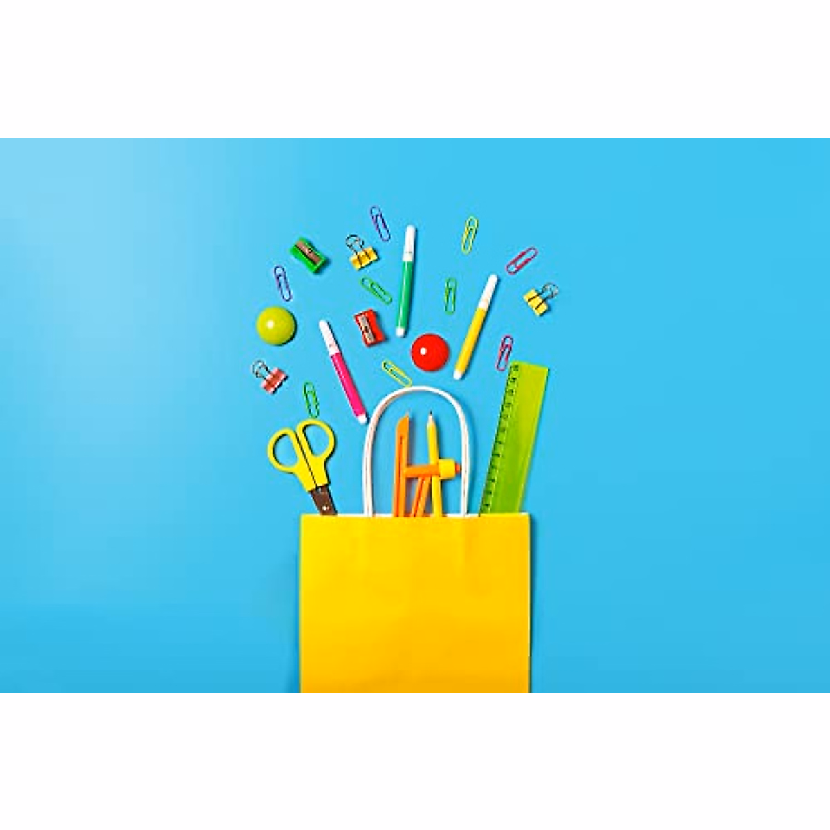 ysmile 12 ct Gift Kraft Paper Bag with Handle for Birthday Party Favor for Present in Bulk 8.2x5.9x3.1 from Yellow…