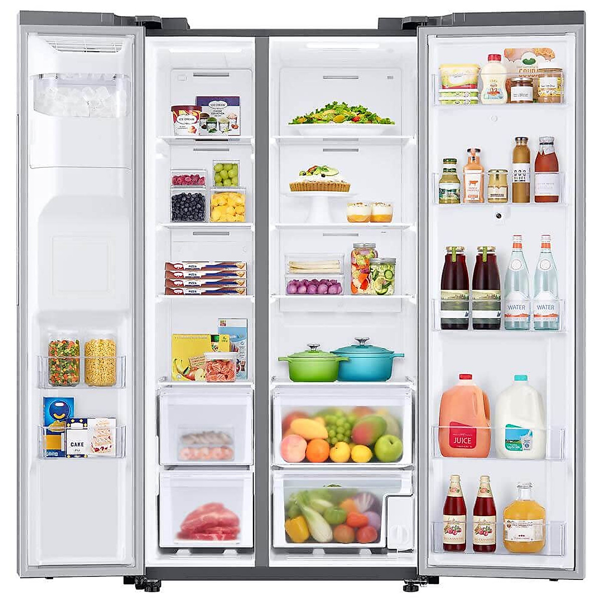 SAMSUNG RS27T5561SR 26.7 Cu. Ft. Side-by-Side Refrigerator with 21.5 inch Touch-Screen Family Hub