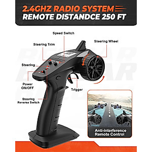 BEZGAR HB121 Hobby Grade 1:12 Scale RC Trucks, 4WD High Speed 45 Km/h All Terrains Electric Toy Off Road Sand Rall Buggy RC Truck RC Monster Car with Rechargeable Batteries for Boys Kids and Adults