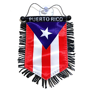 Puerto Rico flag for car Puerto Rican accessories mini banner hanging decoration for cars home wall door window