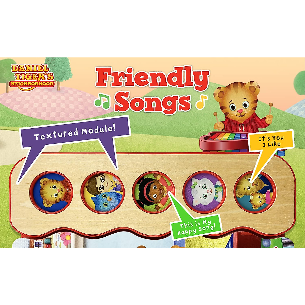 Daniel Tiger Friendly Songs: Children's 5-Button Song Book - Sing and Read with Daniel Tiger and Friends (5 Button Early Bird Song Book)