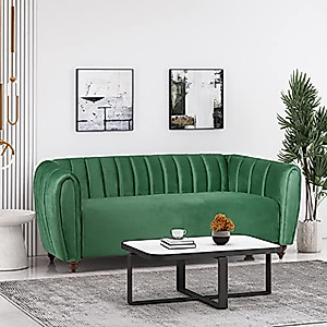 Christopher Knight Home Richland Sofas, Emerald + Walnut