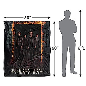 Supernatural Fire Frame Officially Licensed Silky Touch Super Soft Throw Blanket 50" x 60"