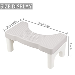 2 Pack Toilet Stool, Bathroom Squat Stool, Poop Stool for Adults, Plastic Potty Stool