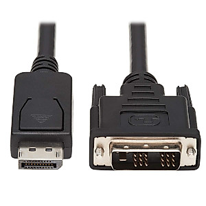 Tripp Lite DisplayPort to DVI Latcing Cable Adapter, DP to DVI-D Single Link, Male-to-Male, 1080p HD Resolution, 6 Feet / 1.8 Meters, 3-Year Warranty (P581-006)