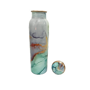 Kunal Green Copper Water Bottle 34 Oz,Joint Free-Ayurveda Health For Travelling Purpose Copper Vessel for Drinking Water Bottle, Yoga, Christmas Gift,Birthday Gift, Wedding Gift- Capacity 1000 Ml