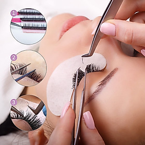 Eyelash Extension Tweezers for Volume Lashes,Isolation,Classic Tweezers Professional Stainless Steel Precision Tweezers Set 3 PCS KIT