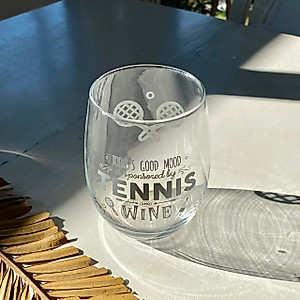 Bad Bananas Tennis Gifts for Women - 21 oz. Stemless Wine Glass - Funny Tennis Player Gift Ideas for Tennis Fans and Tennis Lover Gifts for Her