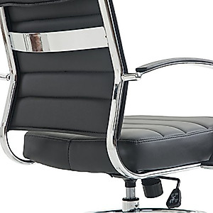 EdgeMod Tremaine Drafting Chair in Vegan Leather, Black