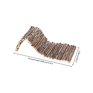 HEALEEP 2Pcs Hamster Arch Bridge Rat Playground Rat Toys Small Pets Training Tunnel Hamster Ladder Toy Hamster Platform House Rat Ladder Hamster Climbing Apple Wood Rope Ladder Rabbit