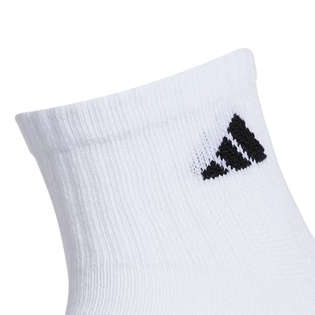 adidas Men's Athletic Cushioned Quarter Socks with Arch Compression for a Secure fit (6-Pair), White/Alumina Beige/Carbon Grey, Large