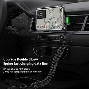 AICase 90 Degree Coiled Charging Cable,Right Angle Design Gaming LED Cord 6ft/1.8m Elastic Nylon Cable,Charge and Sync for Phone XS/XS Max/XR/Phone X/8/8 Plus/7/7 Plus, Pad Pro Air 2 and More