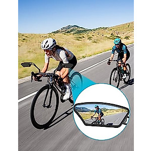 MAGICYCLE 2023 New 360 degree retractable Bike Mirrors 1 Pair Handlebar Rear View Mirror E-Bike Mirrors Adjustable Rotatable Safe Wide Angle HD Glass Bicycle Mirrors for Handlebars