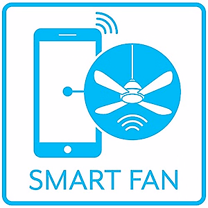 MINKA-AIRE F868L-GM/SG Sleek 60 Inch Smart Ceiling Fan with DC Motor and LED Light in Gun Metal Finish and Seashore Gray Blades Compatible with Alexa, Nest, Ecobee, Google Home and iOS/Android App