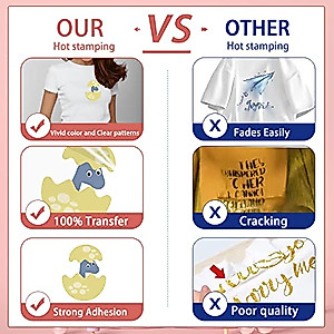 Four Fahrenheit 18 PCS Cute Dinosaur Iron on Transfers Child Patches Stickers Iron on Decals Vinyl Patches HTV Heat Transfers Iron on Stickers for Clothing Hats Pillows Backpacks DIY Decoration