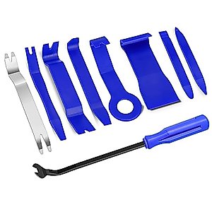 GLK Auto Trim Removal Tool Set Door Clip Panel Removal Tool Set Car Pry Tool with Fastener Remover for Car Dash Radio Audio Installer Pry Tool 9PCS