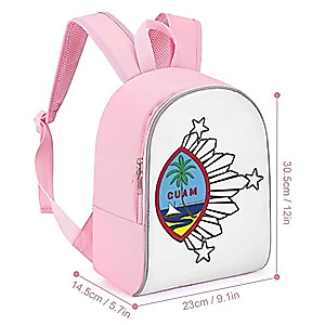 Guam Philippines Cute Backpack Laptop Back Pack Travel Business Shoulder Bag Prints College Daypack Blue/Pink 13 Inch