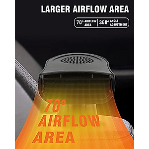 Car Heater,12V 150W Portable Car Heater Defroster Fans, 2 in 1 Heating & Cooling Fast Heating Defrost Defogger with Plug in Cigarette Lighter, Window Defroster for Car, SUV, Jeeps, Trucks, Black