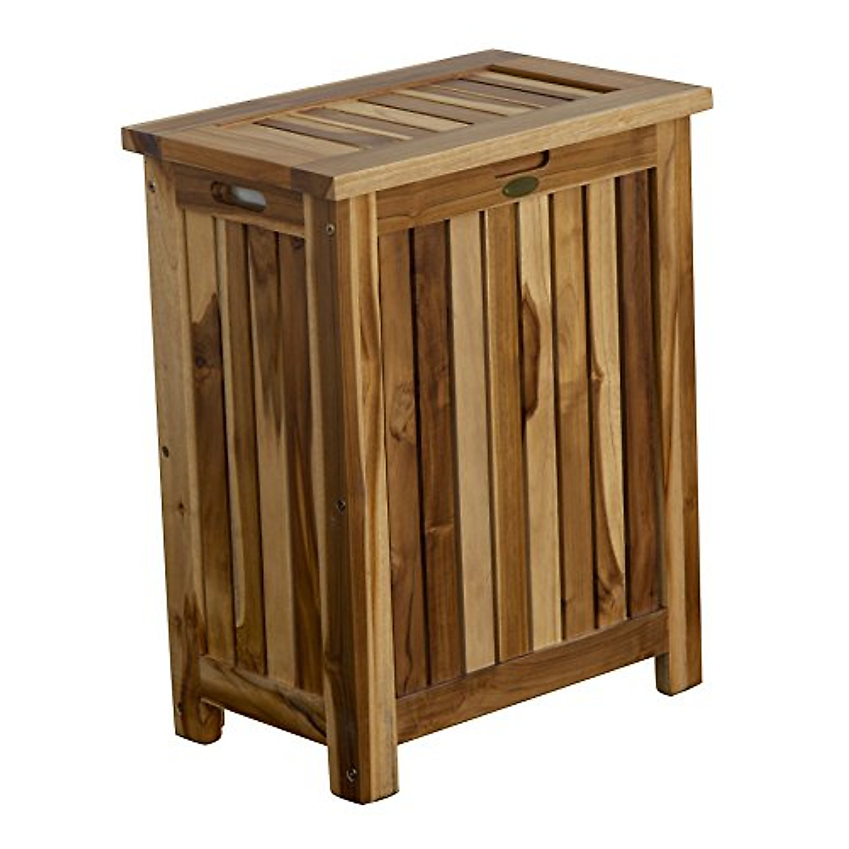Decoteak H-004 Teak Solid Hamper, Brown