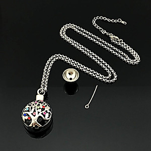 MUERDOU Family Tree of Life Cremation Jewelry I Love You to The Moon and Back Urn Necklaces for Ashes Keepsake Holder Memorial Necklace Pendant