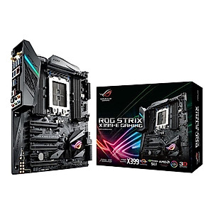 ASUS ROG STRIX X399-E GAMING AMD Ryzen Threadripper TR4 DDR4 M.2 U.2 X399 EATX HEDT Motherboard with onboard 802.11AC WiFi, USB 3.1 Gen2, and AURA Sync RGB Lighting