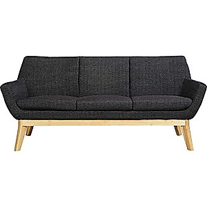 Lorell Quintessence Collection Upholstered Sofa, Black