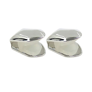 EXCEART 4pcs Silver Plated Small Single Tooth Cap Hip Hop Teeth Grill Decoration