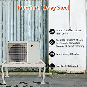 WeCooper Mini Split Ground Stand,Heavy-Duty Condenser Stand for9000-36000BTU,Mini Split AC Bracket for Ductless Air Conditioners Heat Pump System