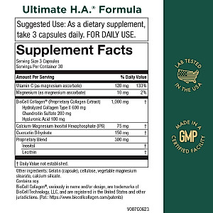Purity Products Ultimate H.A. Formula - Clinically Studied BioCell Collagen - Dynamic Hyaluronic Acid Support for The Joints and Skin - 90 Count - from