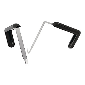 Quartet 7502 Adjustable Aluminum Hangers for Panels 1-1/2-3 Thick, Black, 2/Set, Aluminum;black