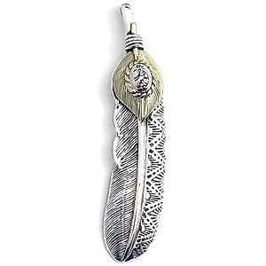 COSUMOSU Sterling Silver Kokopelli Feather Native American Indian Pendant
