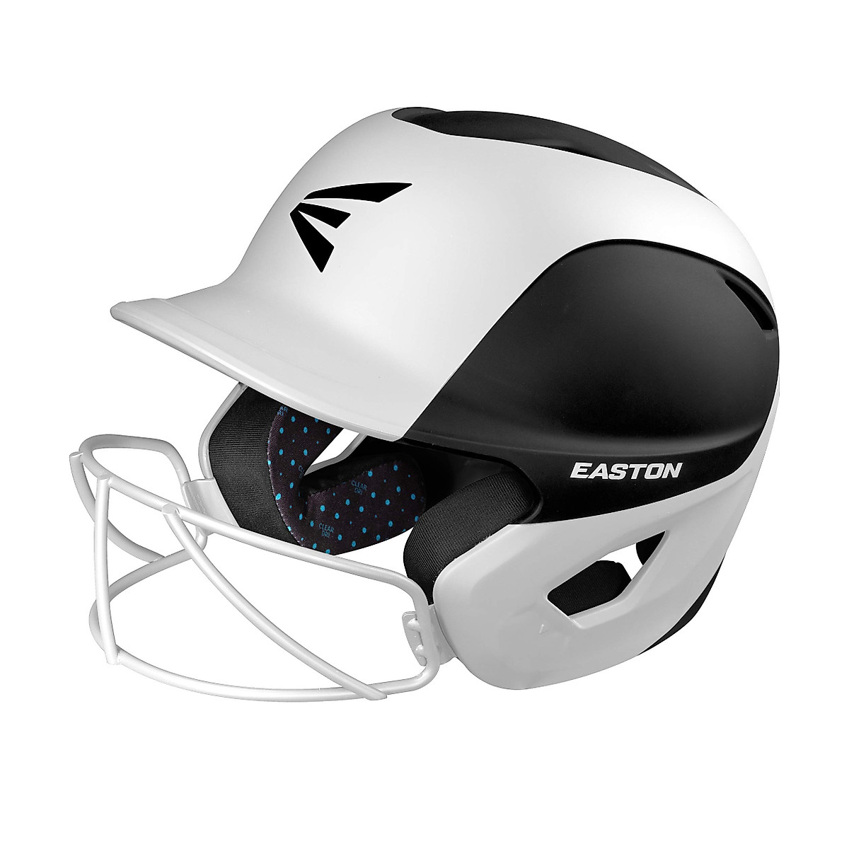 Easton | GHOST Softball Batting Helmet | Two-Tone Matt Black/White | T-Ball/Small