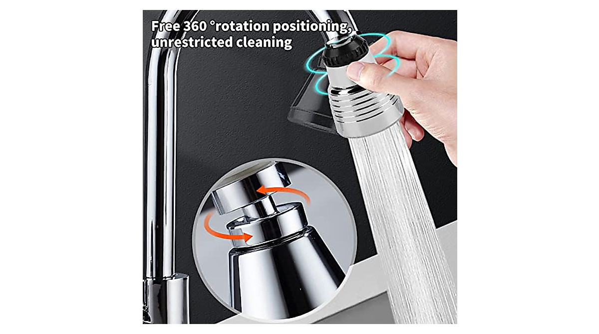 360° Swivel LED Faucet Sprayer for Kitchen Convenience