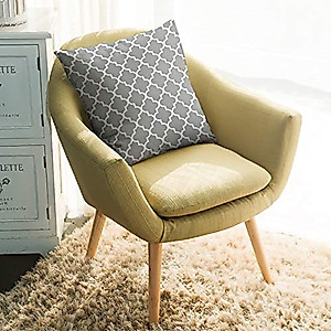 CHARMHOME Square Cushion Cases Pillowcase Covers Gray Morocco Pattern Throw Pillow Covers 16x16 inch for Home Sofa Couch Bed Decoration