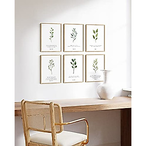 HAUS AND HUES Bible Verses Wall Decor - Set of 6 Christian Wall Decor Scripture Wall Art, Bible Verse Posters Biblical Wall Decor Scripture Art Wall Decor Christian Posters for Wall UNFRAMED (8"x10")