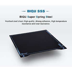 BIQU Upgrade SSS Spring Steel Sheet with Magnetic Sticker, 235X235MM Ultra-Flexible Removable Surface Heated Bed Platform 3D Printer Parts Printing Build Plate for Ender 3/Ender3 Pro/Ender 5/B1