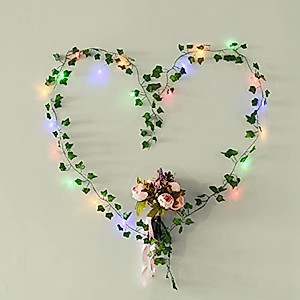 Mandy's 12pcs Fake Vines Artificial Ivy Leaves, Silk Ivy Garland Hanging Plants for Home Kitchen Wedding Wall Decor