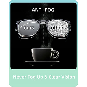 LianSan Oversize Anti-Fog Safety Glasses for Nurses, Z87.1 Certified Goggles for Women, Square UV Protection Tortoise