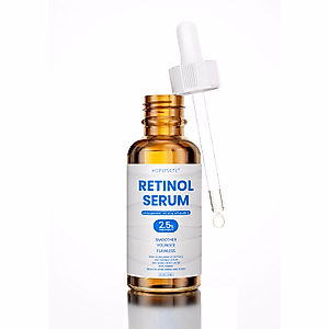 HOPEMATE Natural Facial Retinol Serum with Hyaluronic Acid& Vitamin E, New Skin Treatment Formula, Organic Anti Wrinkle Reducer, Anti Aging Moisturizer, Dark Circles, Scar, Sun Damage Corrector