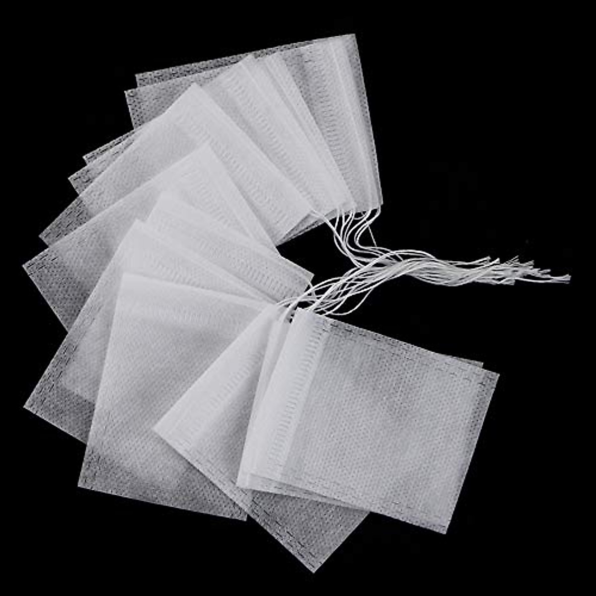 WFPLUS 200pcs Disposable Tea Filter Bags, Empty Cotton Drawstring Tea Infuser for Loose Leaf Teal, 2.16 x 2.75 inch