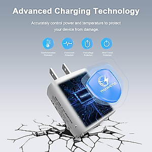 30W USB C Charger Block Fast Charging For Google Pixel 8 7 6 5 8 7a 6a 5a Pro Iphone 15/15 Pro/15 Pro Max,Samsung Galaxy S23/S22/S21 Note 20 30W PD Power Adapter Wall Charger Box+6ft Type C to C Cable