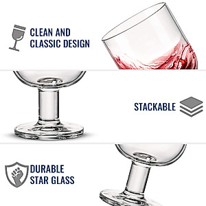 Bormioli Rocco Hosteria Set Of 6 Stackable Wine Glasses, 9.5 Oz. Goblet, Clear Tempered Glass, Made In Italy.