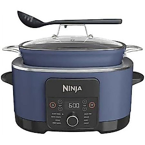 Ninja MC1001 Foodi PossibleCooker PRO 8.5 Quart Multi-Cooker, with 8 in 1 Slow Cooker Dutch Oven, Steamer, Nonstick, Oven Safe Pot to 500°F Blue