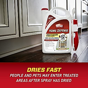 Ortho Home Defense Insect Killer for Indoor and Perimeter2 with Comfort Wand, Controls Ants, Roaches, Spiders and More, 1.33 gal